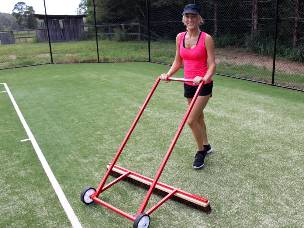 Synthetic Grass Tennis Court Grooming Broom | Australian Made ...